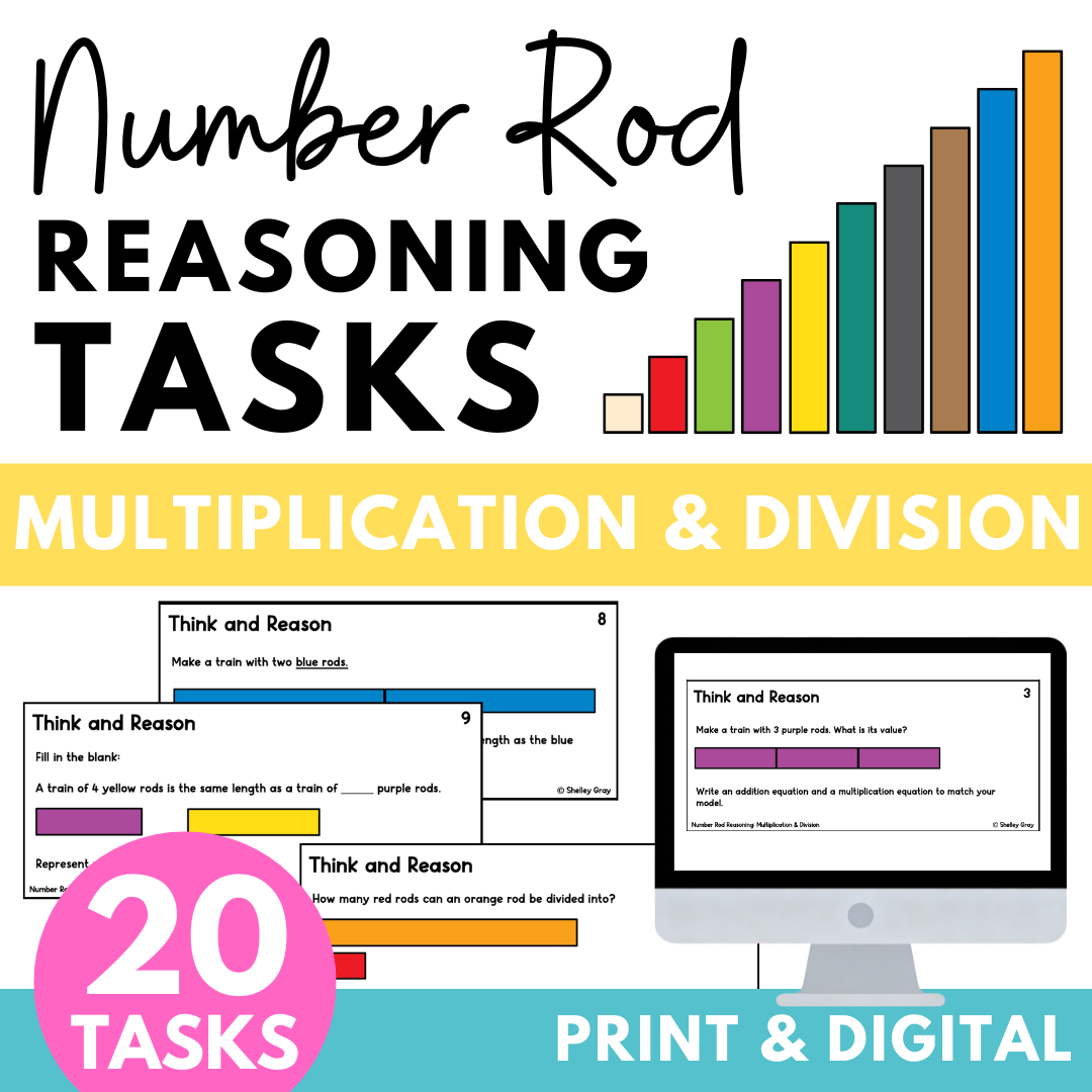 Number Rod Reasoning Tasks (Cuisenaire Rods) Multiplication and Divisi ...