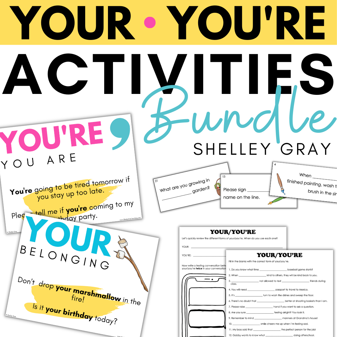 Your You're Homophone Activities Bundle – Shelley Gray Teaching