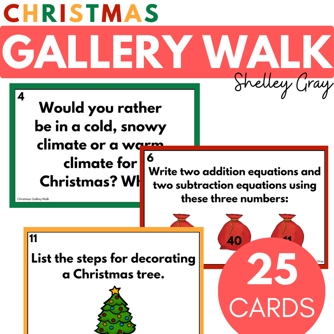 Christmas Gallery Walk Activity – Shelley Gray Teaching
