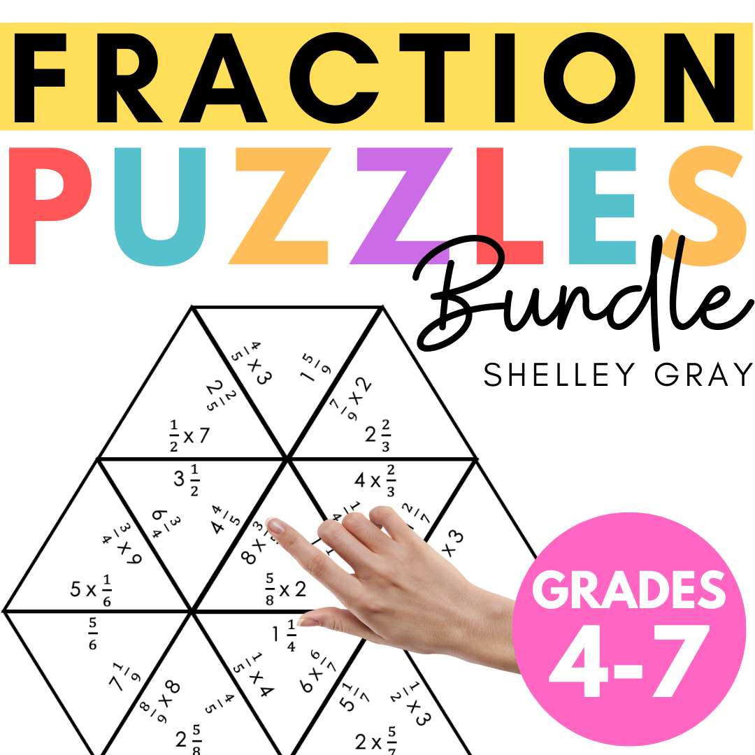 Fraction Puzzles for Extra Practice BUNDLE (Tarsia Puzzles Mazes Cross ...