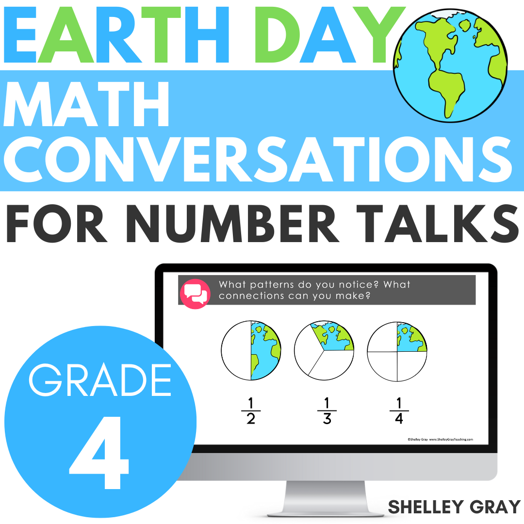 Earth Day Math Conversations for Number Talks, 4th Grade, 20 Number Ta ...