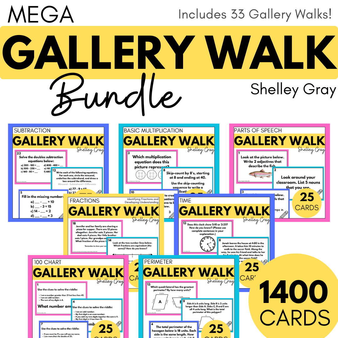 Gallery Walks Bundle for 3rd and 4th Grades – Shelley Gray Teaching