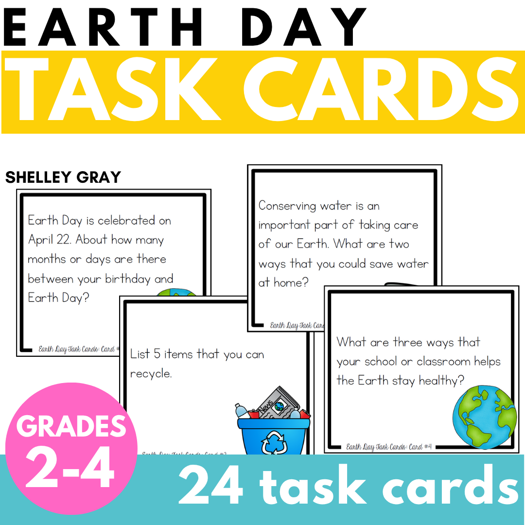 Earth Day Task Cards - April Center or Station Activity – Shelley Gray ...