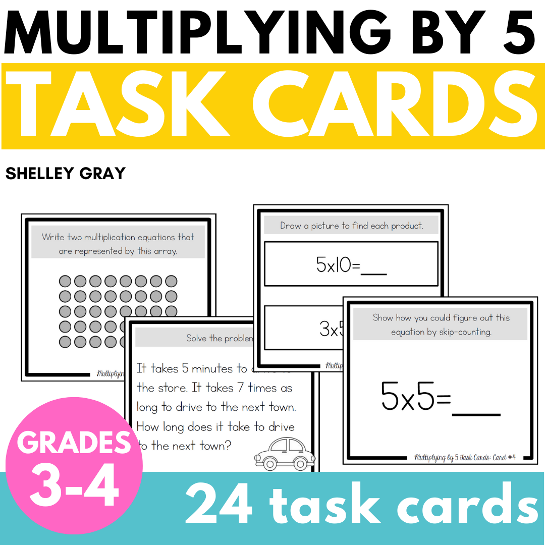 Multiplication Task Cards - x5 Multiplication Facts – Shelley Gray Teaching