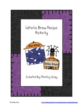 FREE Halloween Witch's Brew Recipe Activity – Shelley Gray Teaching