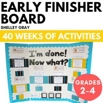 Early Finishers Activities for Choice Board - Grades 2-4 With Digital ...