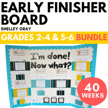 Early Finishers Activities for Choice Board - Grades 2-4 and 5-6 Bundl ...
