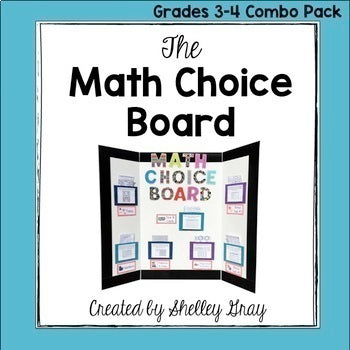 Math Choice Board Grade 3 and Grade 4 Bundle – Shelley Gray Teaching