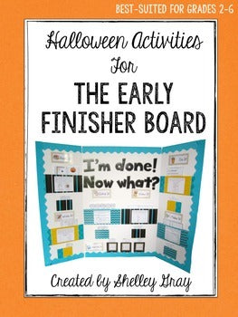 Halloween Activities {for the Early Finisher Board™} – Shelley Gray ...