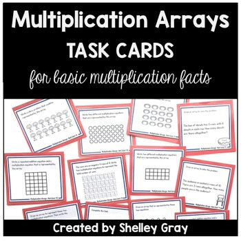 Multiplication Arrays Task Cards for Basic Multiplication Facts ...
