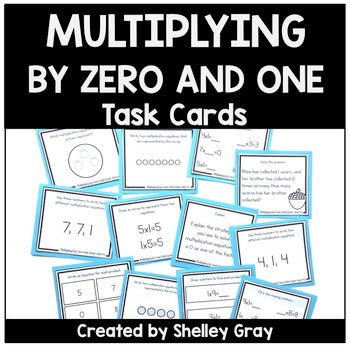 Multiplication Task Cards - x0 and x1 Multiplication Facts – Shelley ...