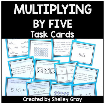 Multiplication Task Cards - x5 Multiplication Facts – Shelley Gray Teaching