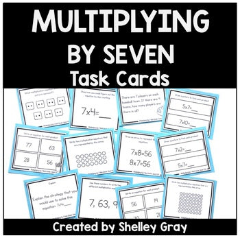 Multiplication Task Cards - x7 Multiplication Facts – Shelley Gray Teaching