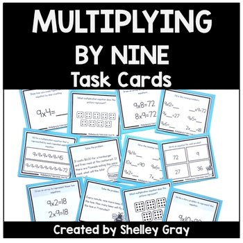 Multiplication Task Cards - x9 Multiplication Facts – Shelley Gray Teaching