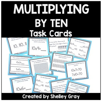 Multiplication Task Cards - x10 Multiplication Facts – Shelley Gray ...