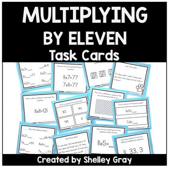 Multiplication Task Cards - x11 Multiplication Facts – Shelley Gray ...