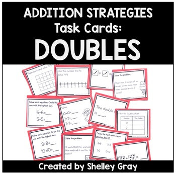 Addition Strategy Task Cards: The Doubles (Sums to 24) – Shelley Gray ...