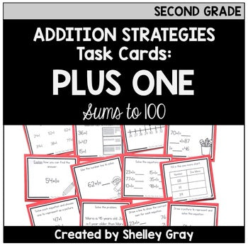 Addition Strategy Task Cards: Plus One (Sums to 100) SECOND GRADE ...
