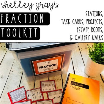 Fraction Stations, Projects, Escape Room, and Task Cards - Tool Kit ...