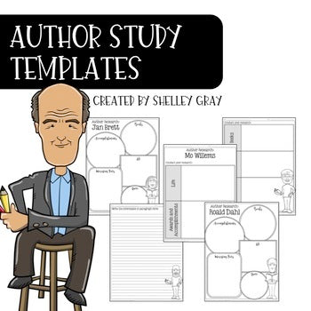 Author Study Research Templates - Research Organizers and Posters ...
