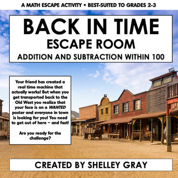 Addition and Subtraction Escape Room - for Numbers to 100 – Shelley ...
