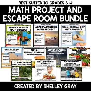 Real Life Math Projects for 3rd and 4th Grade - Bundle of Ten – Shelley ...