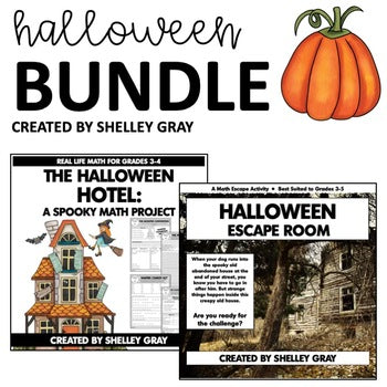 Halloween Bundle - Halloween Math Project and Escape Room – Shelley ...