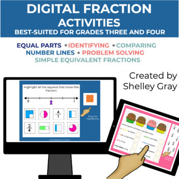 Digital Fraction Activities for 3rd and 4th Grade - Working with Fract ...