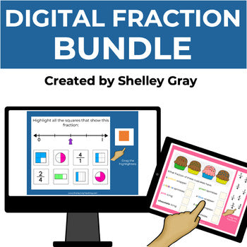 Digital Fraction BUNDLE for Grades 3-5 | Distance Learning – Shelley ...