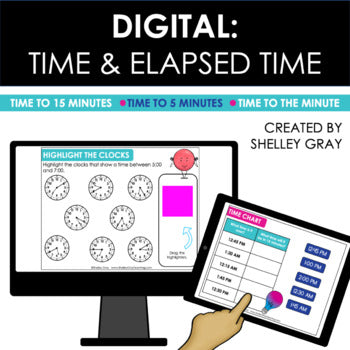 Time and Elapsed Time Digital Activities - Time to the Minute – Shelley ...