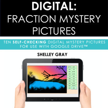 DIGITAL Fraction Mystery Pictures - Mixed Improper Convert Add Subtrac ...