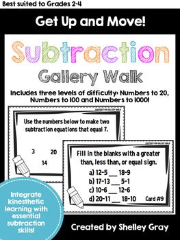 Subtraction Around the Room Gallery Walk – Shelley Gray Teaching