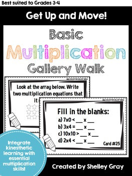 Multiplication Around the Room Gallery Walk for Basic Multiplication F ...