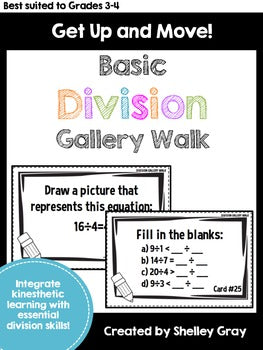Division Around the Room Gallery Walk for Basic Division Facts ...