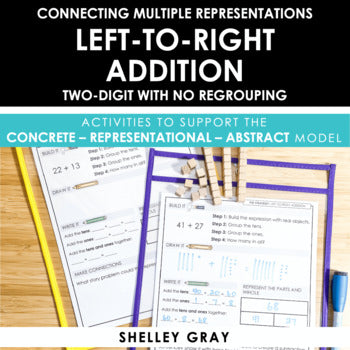Left to Right Addition No Regrouping Addition Strategy Math Mats - CRA – Shelley Gray Teaching