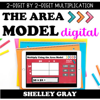 DIGITAL Area Model Practice: 2-Digit by 2-Digit Multiplication ...