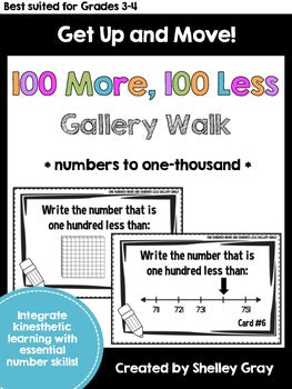 100 More 100 Less Around the Room Gallery Walk – Shelley Gray Teaching