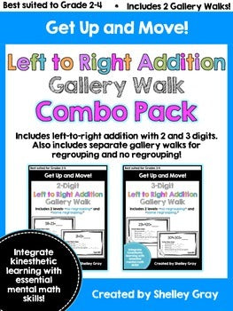 Left-to-Right Addition Around the Room Gallery Walk Bundle – Shelley ...