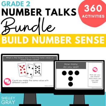 Number Talks Bundle for Grade 2: Dot Talks and Math Conversations ...