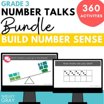 Number Talks Bundle for Grade 3: Dot Talks and Math Conversations ...