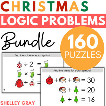 Christmas Logic Problem Puzzles, Differentiated Bundle Grades 2-6 ...