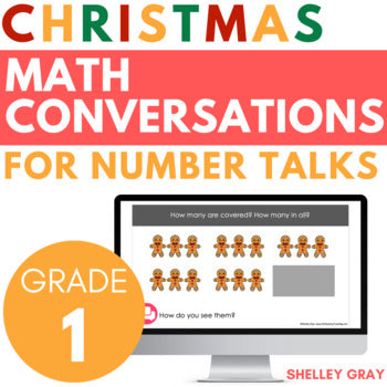 Christmas Math Conversations for Number Talks, First Grade, 20 Number ...