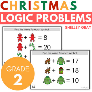 Christmas Math Logic Problems, Puzzles for Addition Within 20 – Shelley ...