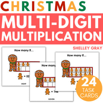 Christmas Multi-Digit Multiplication Task Cards, Using Ten Frames ...