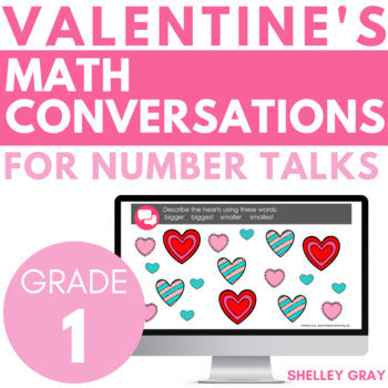 Valentine's Day Math Conversations for Number Talks, 1st Grade, 20 Num ...