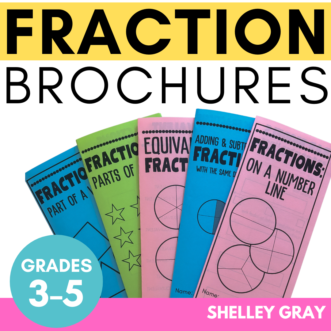 Fraction Brochures, a Fraction Worksheet Alternative for Review & Rein ...