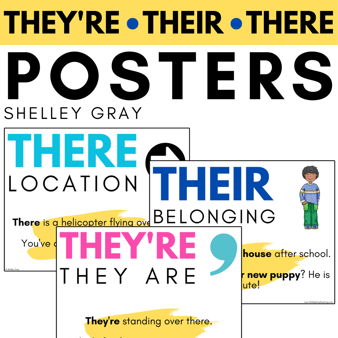 There, Their, They're Homophone Posters | includes student notebook ve ...