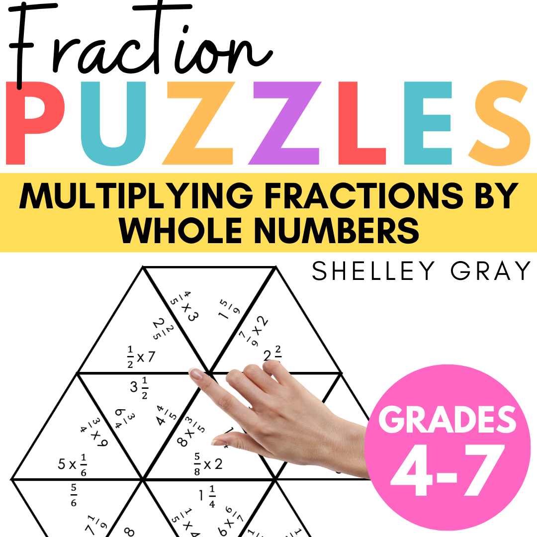 Multiplying Fractions by Whole Numbers, Fraction Math Puzzles – Shelley ...