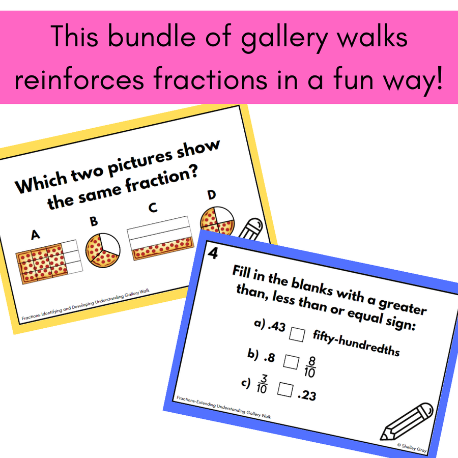 Fraction Around the Room Activities Gallery Walk Bundle – Shelley Gray ...