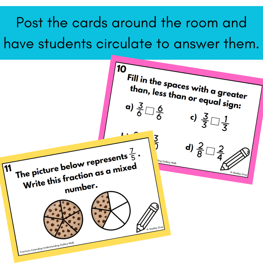 Fraction Around the Room Activities Gallery Walk Bundle – Shelley Gray ...